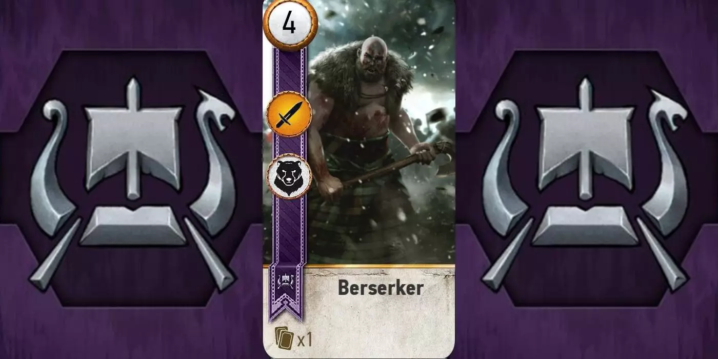 Carta de Baralho de Skellige de Witcher 3 Berserker Gwent