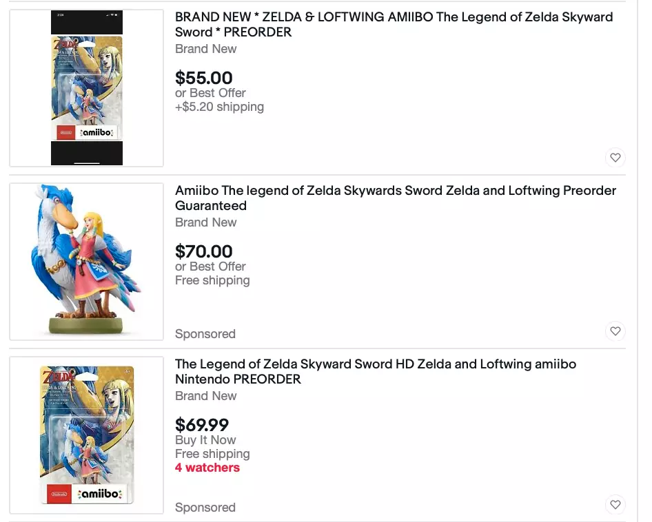 zelda amiibo skyward sword hd eBay Scalping