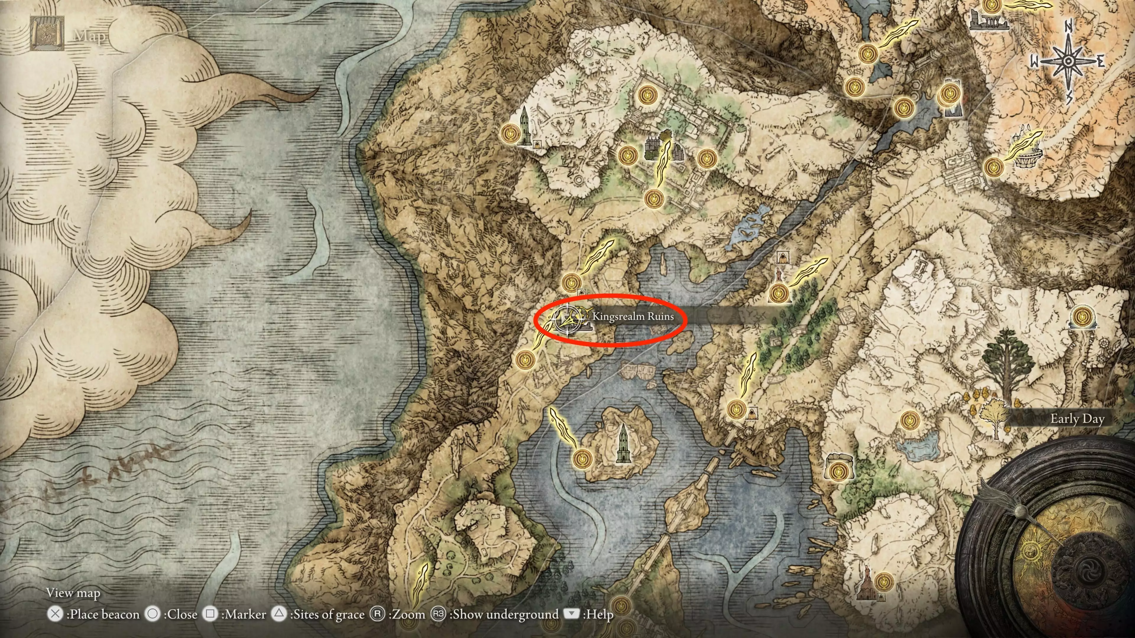 kingsrealm ruins location elden ring