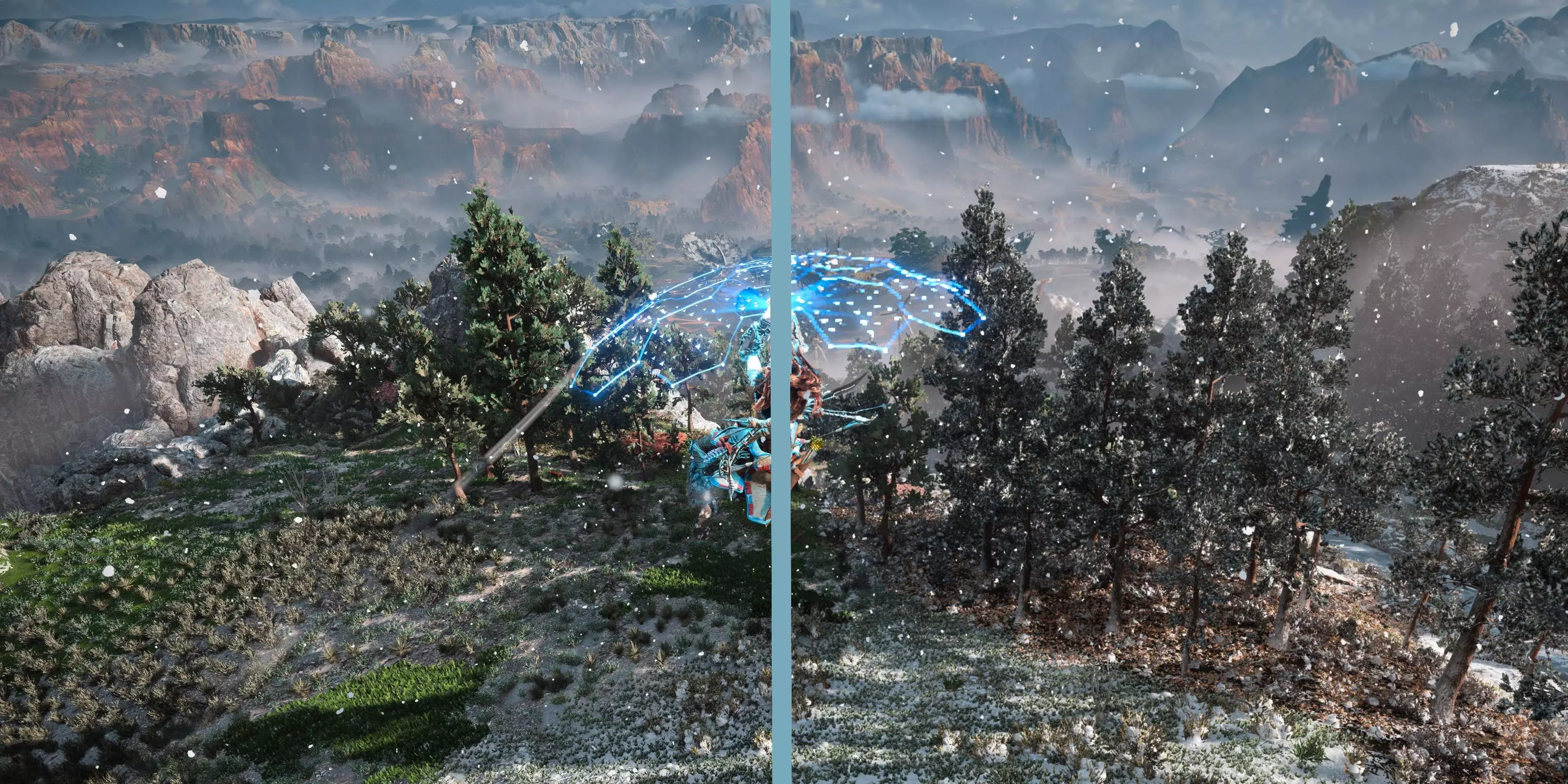 Horizon Forbidden West-resolution-side-by-side-shieldwing-glide