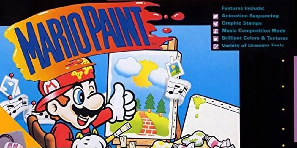 Okładka gry Mario Paint SNES