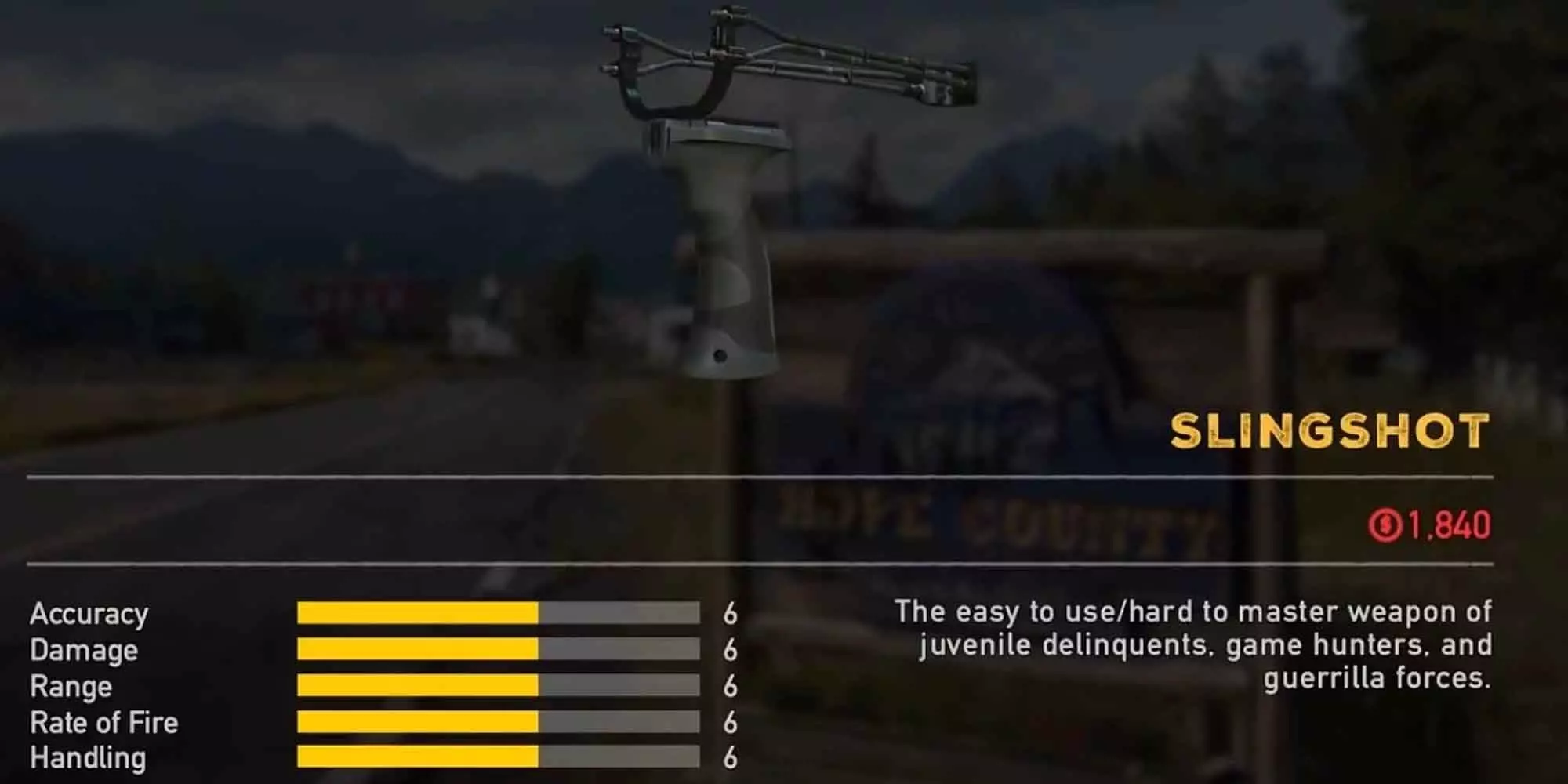 L'arme à arc Slingshot dans Far Cry 5