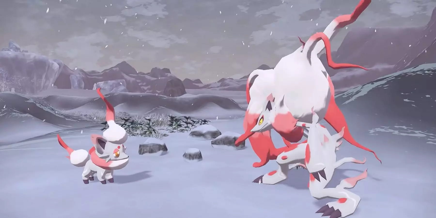 pokemonlegender arceus hisuian zorua och hisuian zoroark