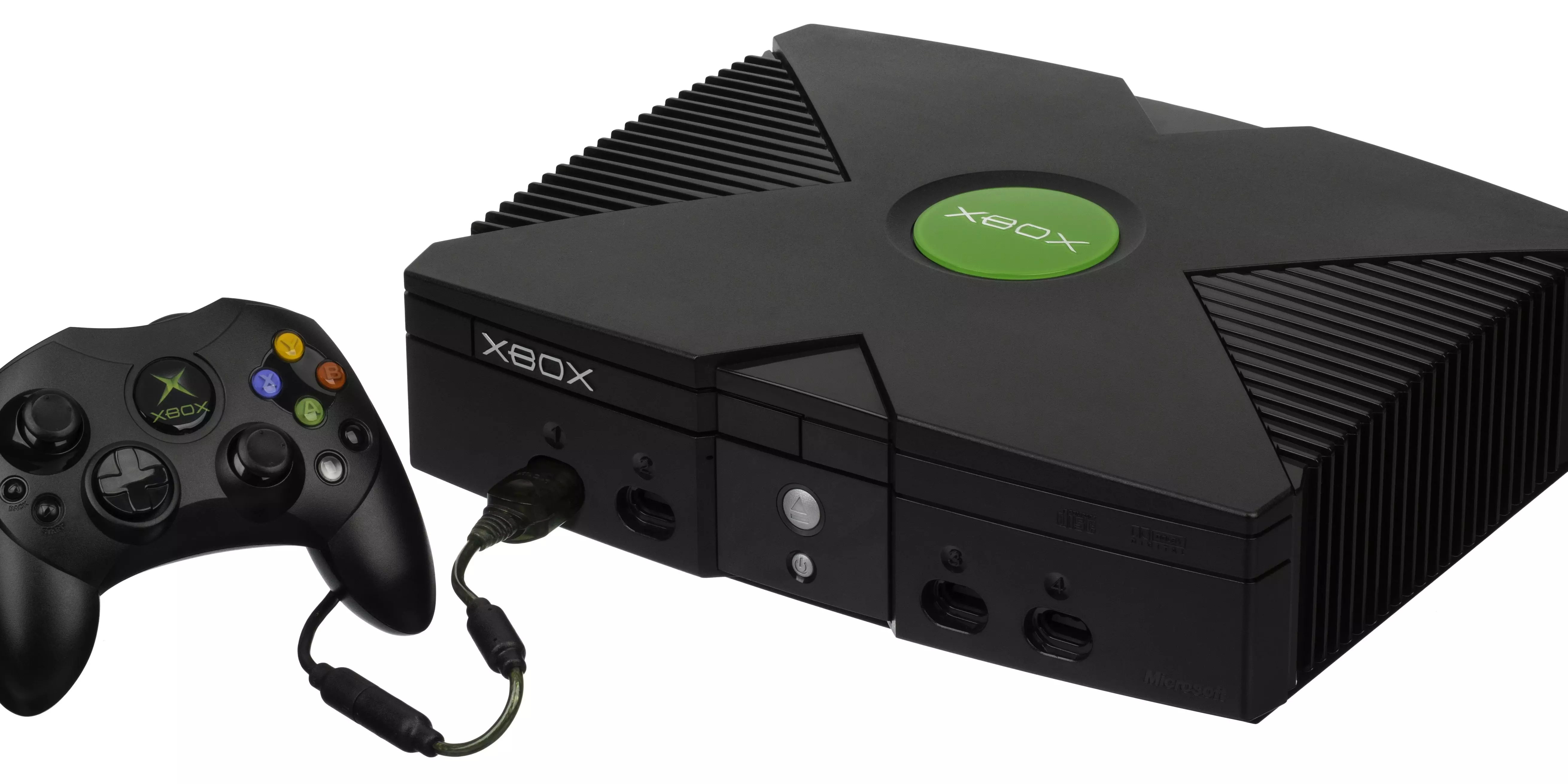 Xbox Console iyo Koontaroolaha asalka ah. Tusaya Qaabka Duke Laga soo bilaabo Wikipedia.