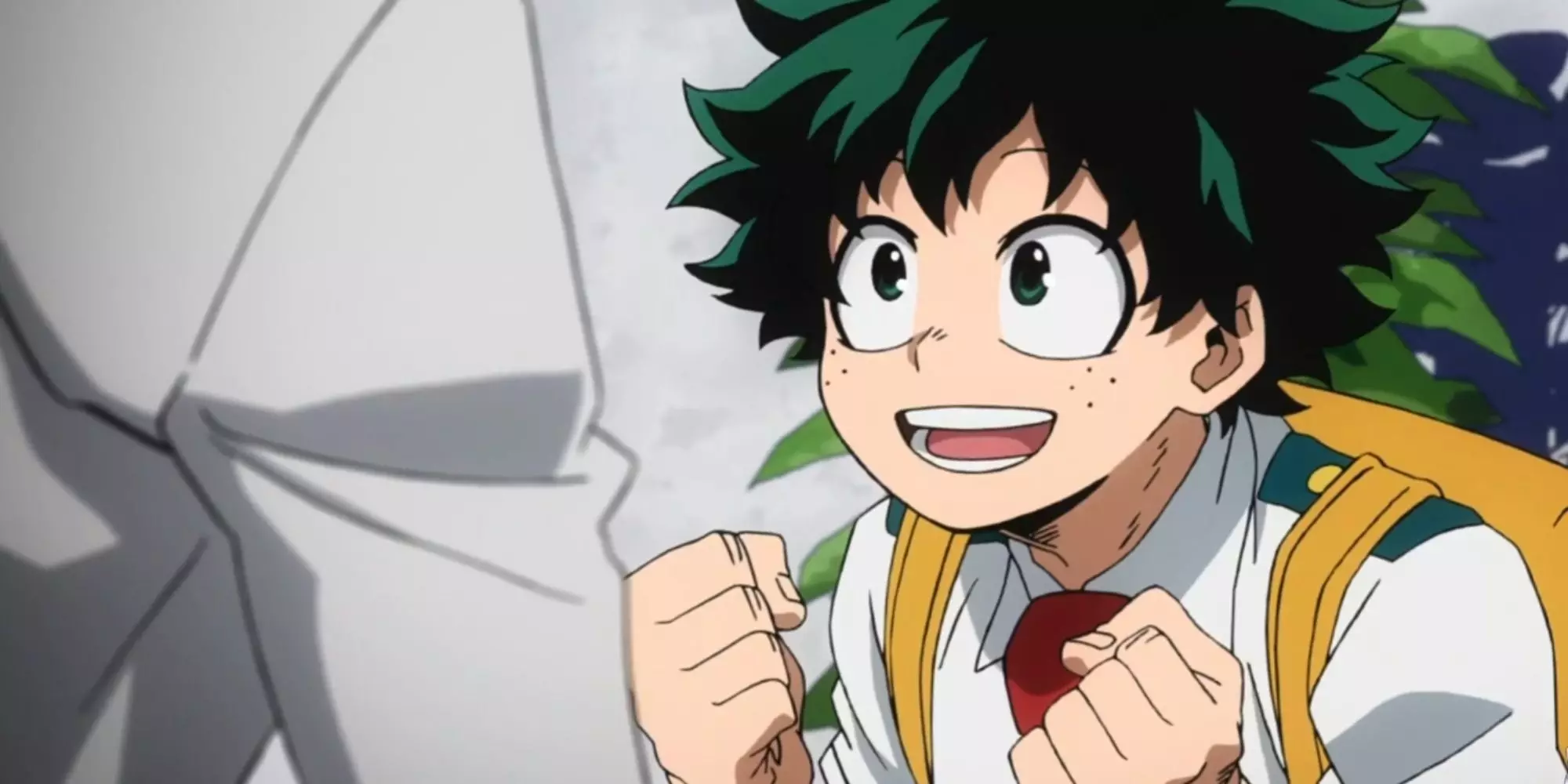 Midoriya Izuku akizungumza kwa furaha