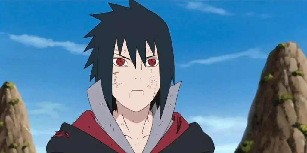 Sasuke Uchiha používa svoj Sharingan