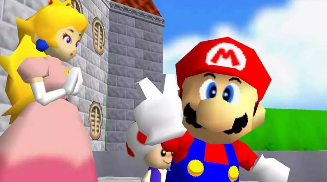 Super Mario 64 sou entènèt lage - Mario, pèch, ak krapo