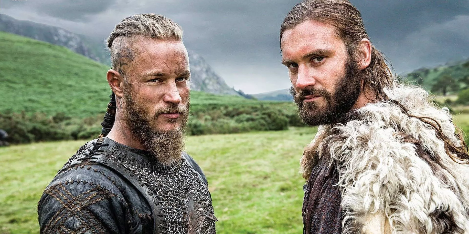 Ragnar en Rollo in Vikings