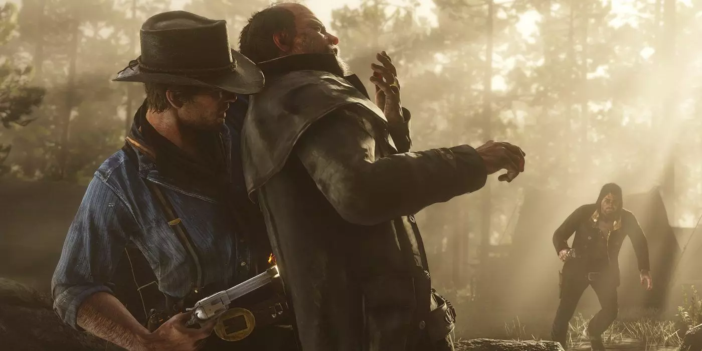 Red Dead Redemption 2 Artur Morgan o'rmonda jangda