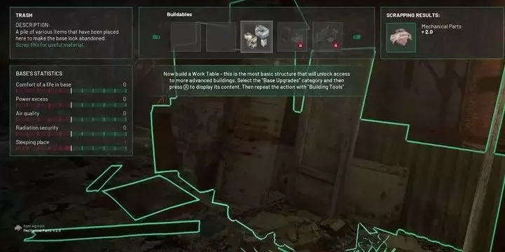 la construcció de bases en chernobylite és una part essencial de l'experiència del joc