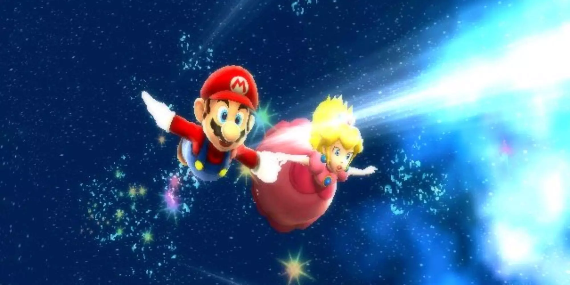 Parhaat pelivuodet - 2007 - Super Mario Galaxy - Mario ja Peach lentävät yhdessä