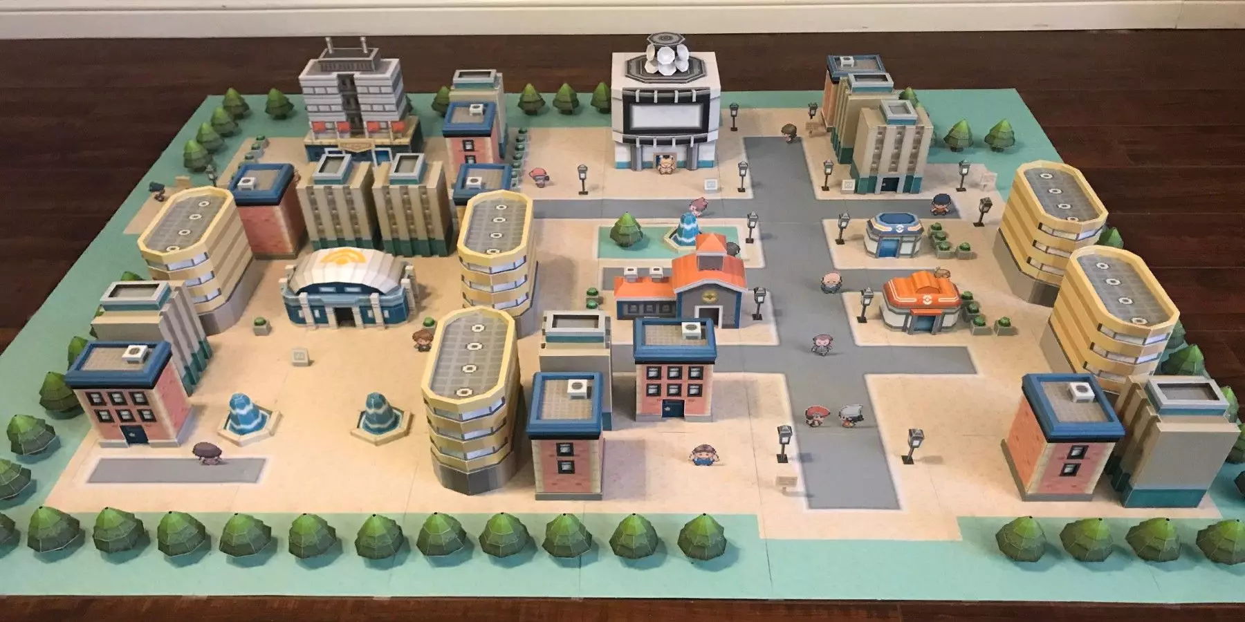 jubilife city papercraft pokemon