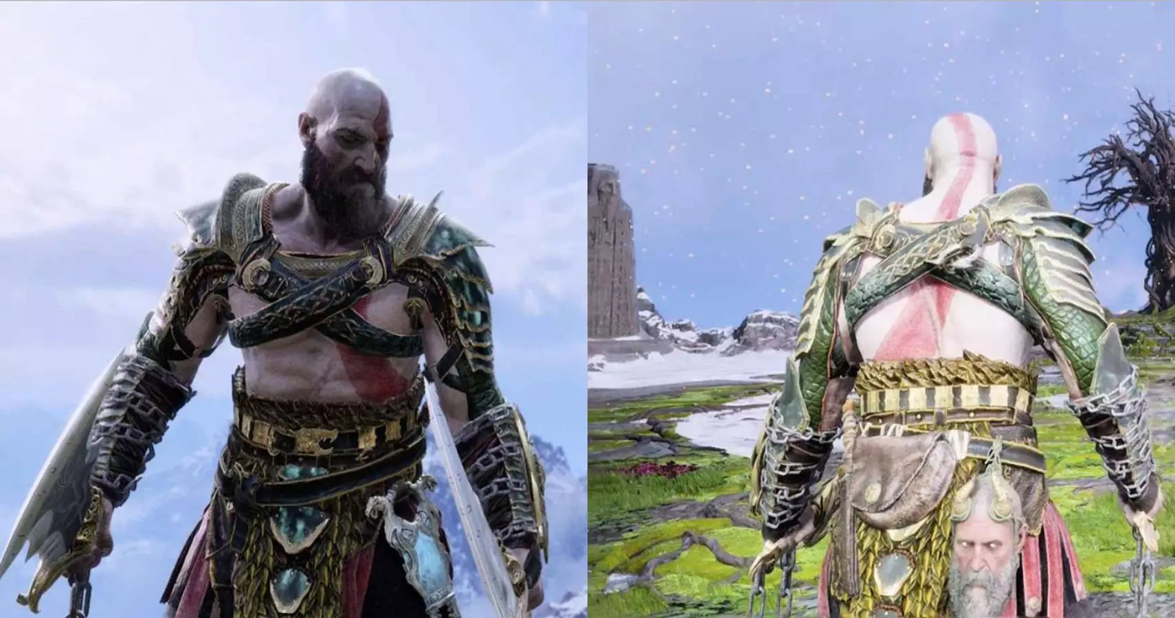 A armadura de Névoa Amaldiçoada de Ivaldi de God of War