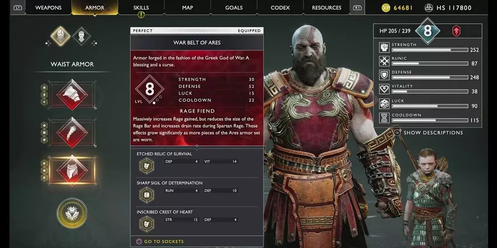 A armadura de Ares de God of War