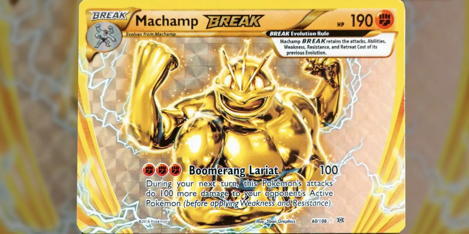 machamp pokemon break card.