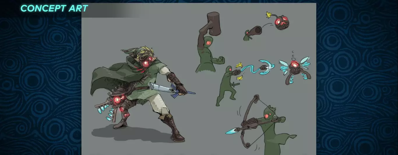 legend sa zelda breath of the wild concept art arm transformation