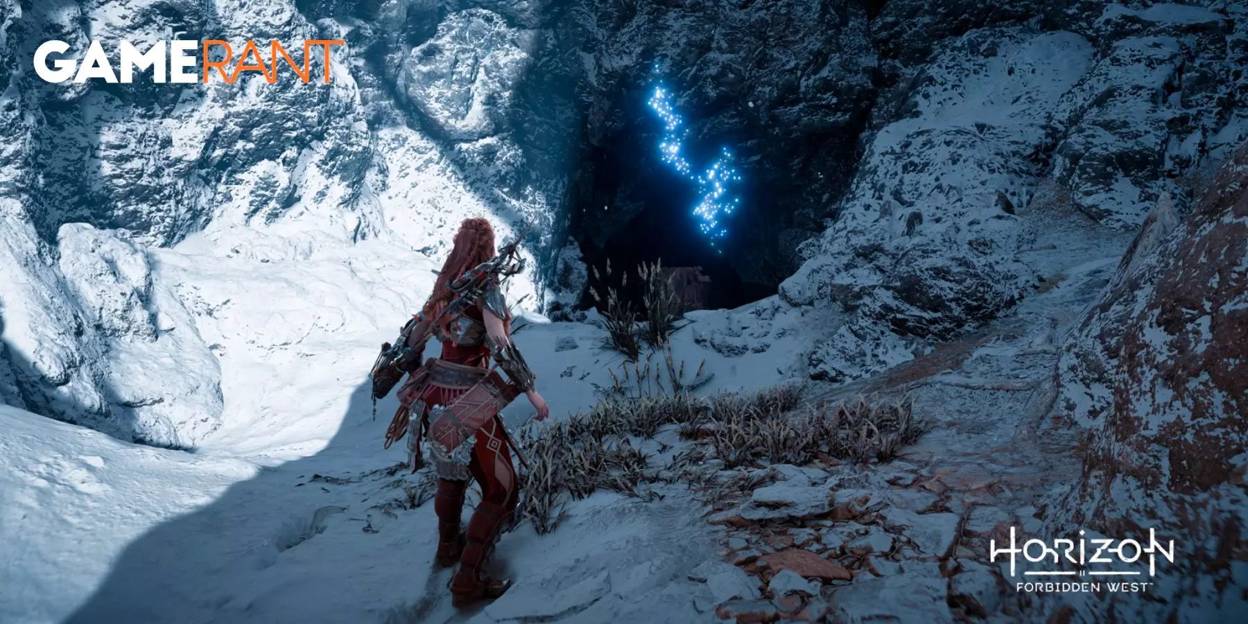 Horizon Forbidden West Aloy seisoo Cauldron IOTA:n todellisen sisäänkäynnin edessä