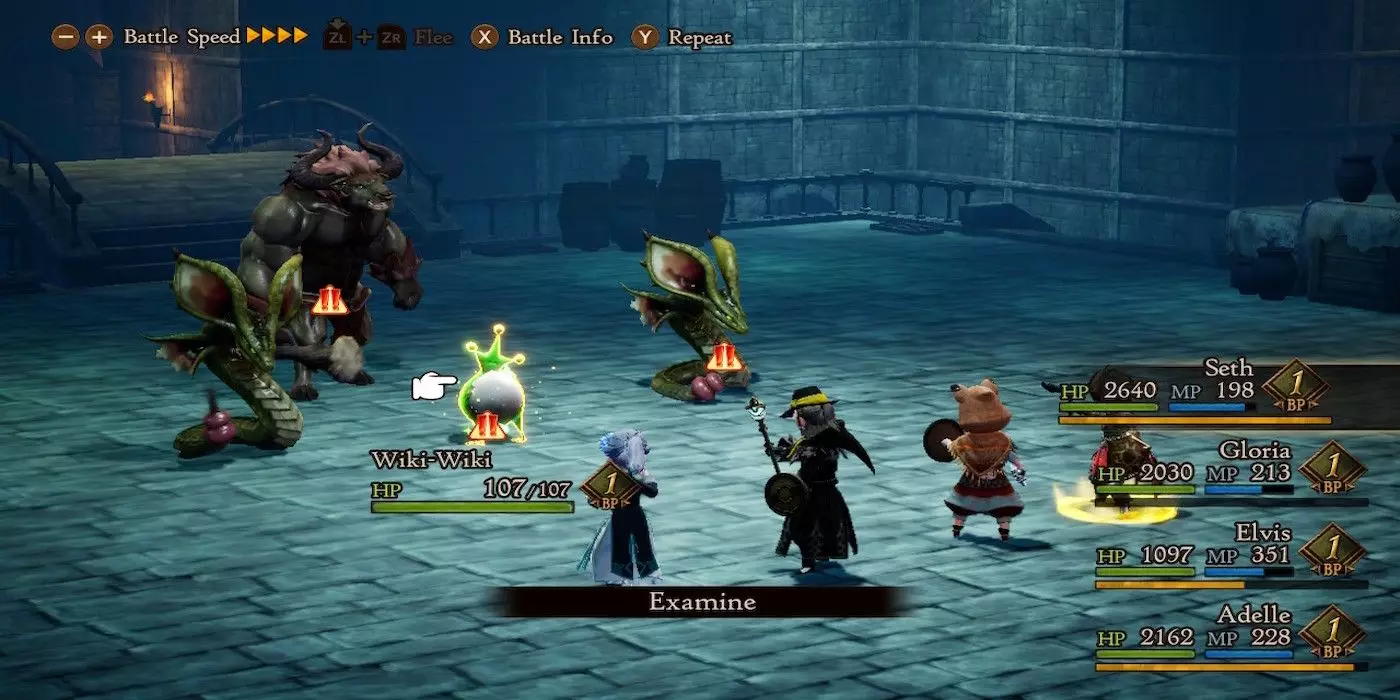 Picha ya uchezaji wa michezo ya Bravely Default 2