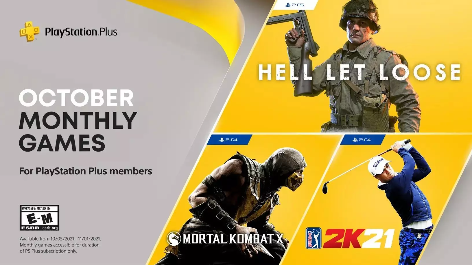 hry ps plus zdarma říjen 2021