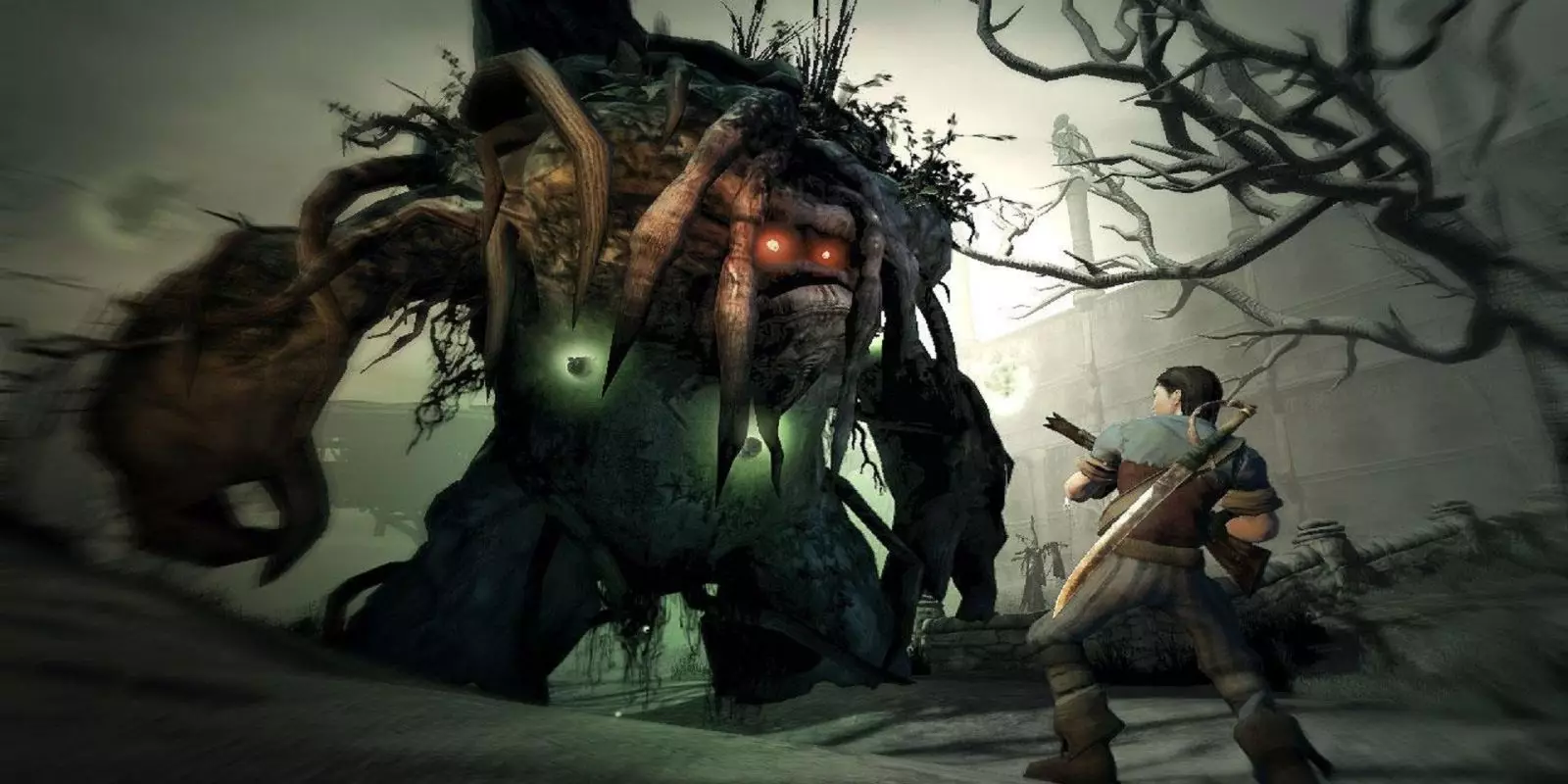 El jugador de Fable 2 s'enfronta a un monstre