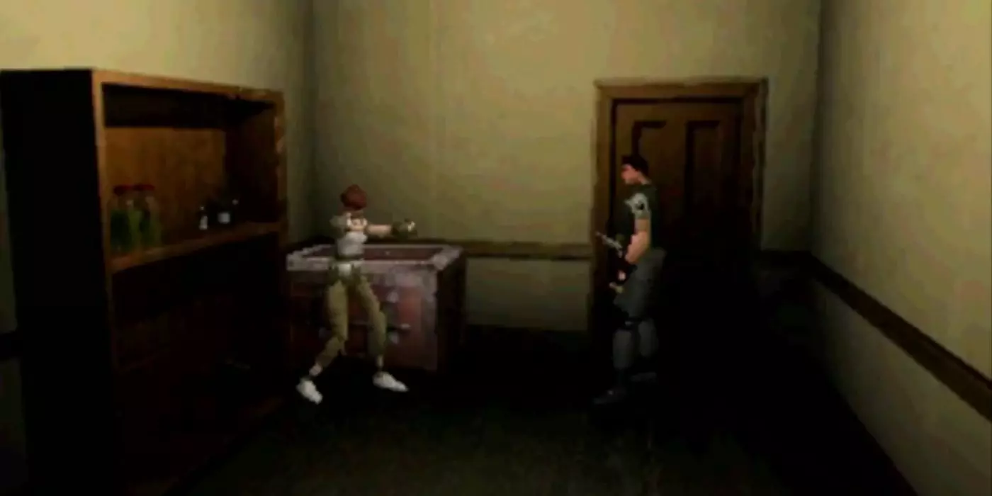 Rebecca Chris sove chanm Resident Evil PlayStation