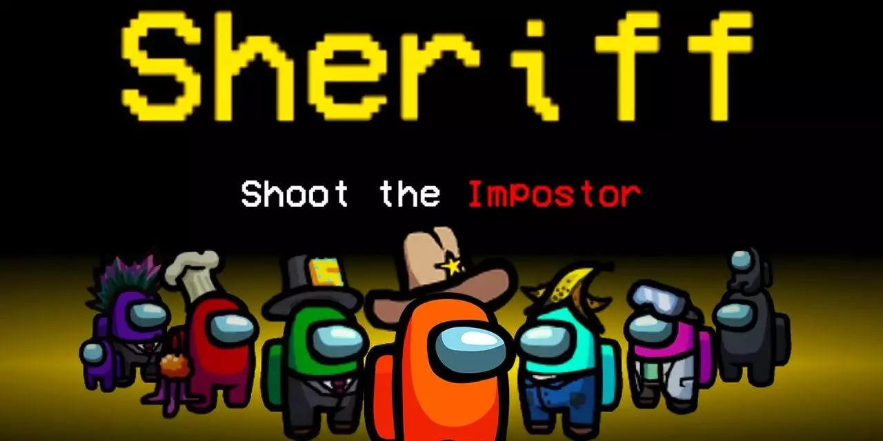 Sheriff splash screen i Among Us mod