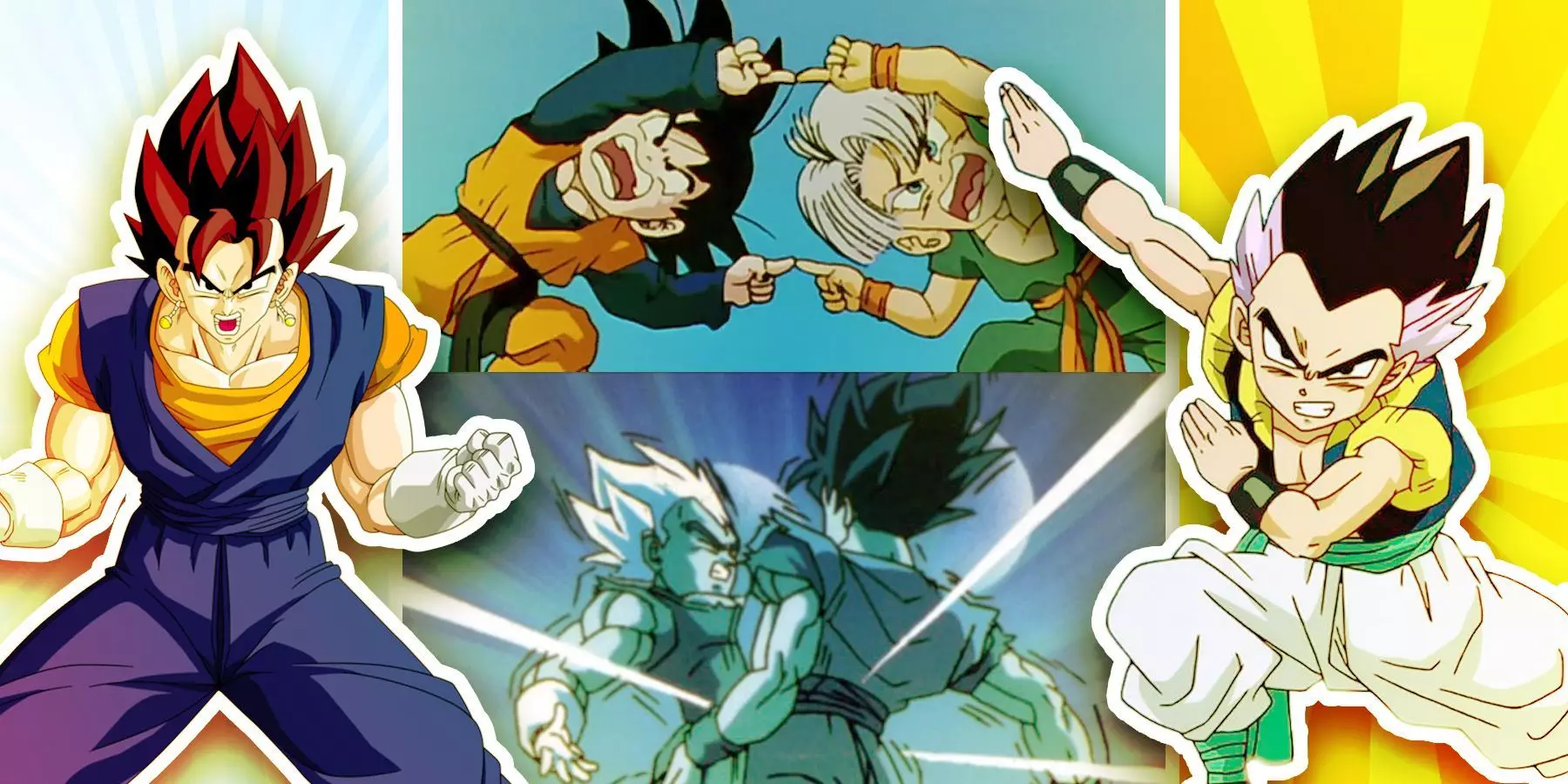 Dragon Ball Z Fusions Gotenks and Vegito, Fusion dance e imagen de encabezado de potara