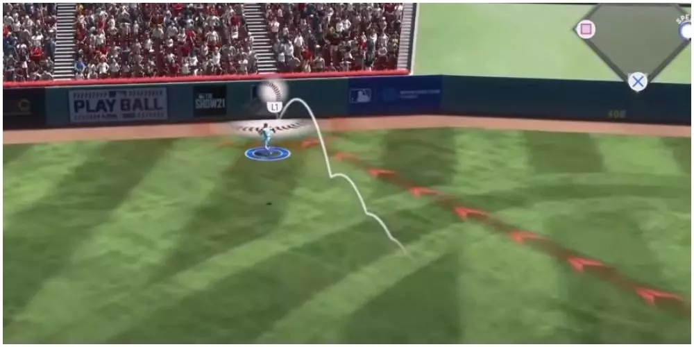 MLB The Show 21 Off The Wall Ribbon adierazlea erabiliz