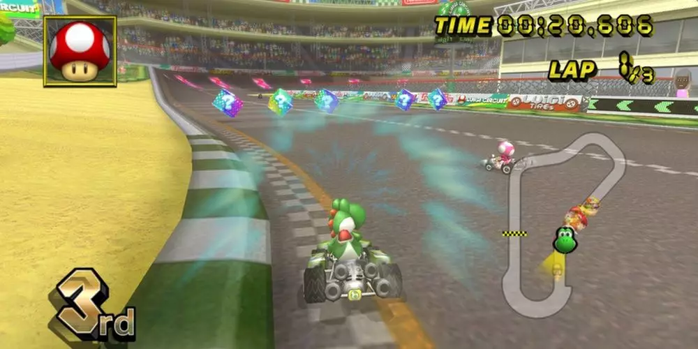 Mario Kart 64 Yoshi Sử dụng Nấm