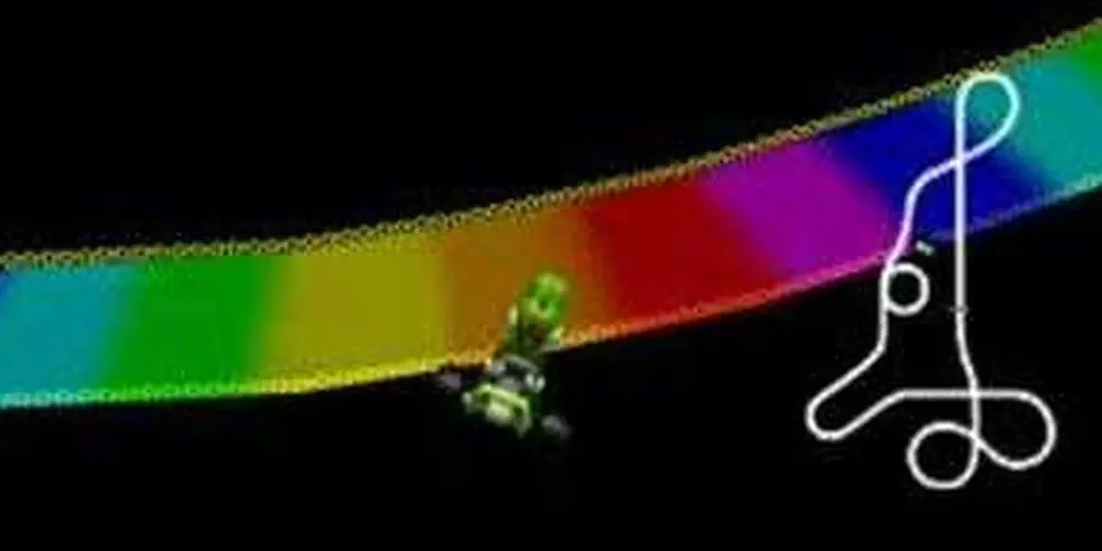 Mario Kart 64 Yoshi Rainbow Road Secret Passage