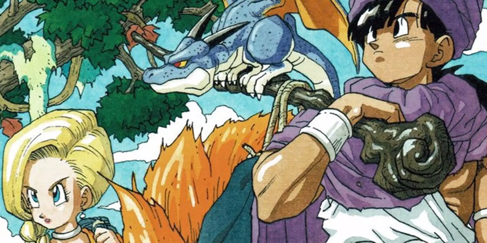 Art promotionnel mettant en vedette des personnages de Dragon Quest V