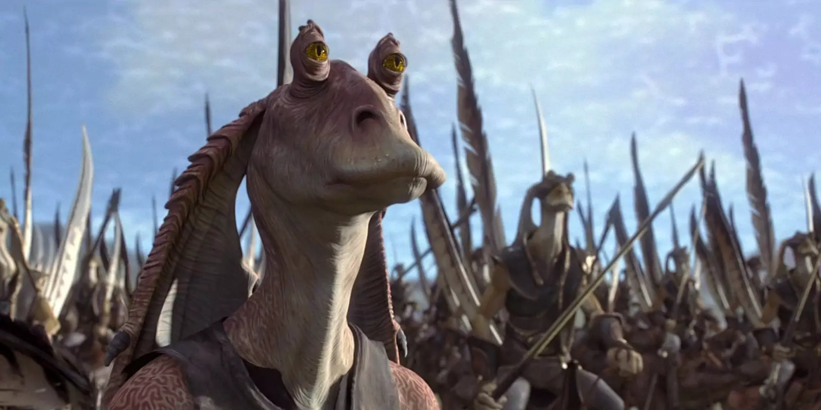 Jar Jar Binks në fushën e betejës në Naboo