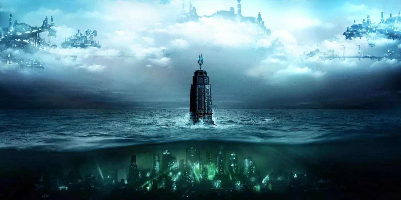 BioShock The Collection предната корица на Rapture, lighthouse и Columbia