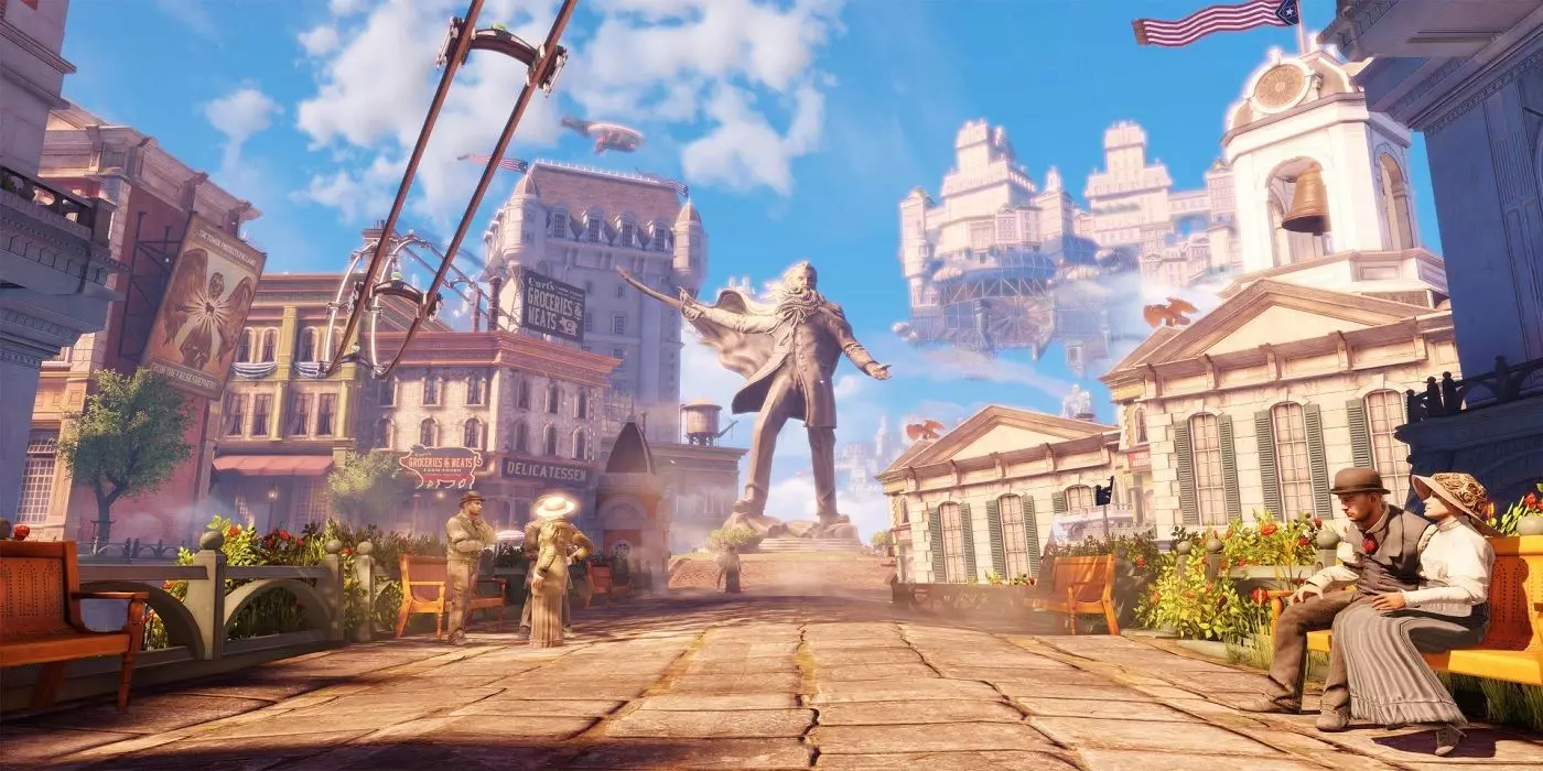 วอลล์เปเปอร์ bioshock infinite columbia บนพื้นดิน