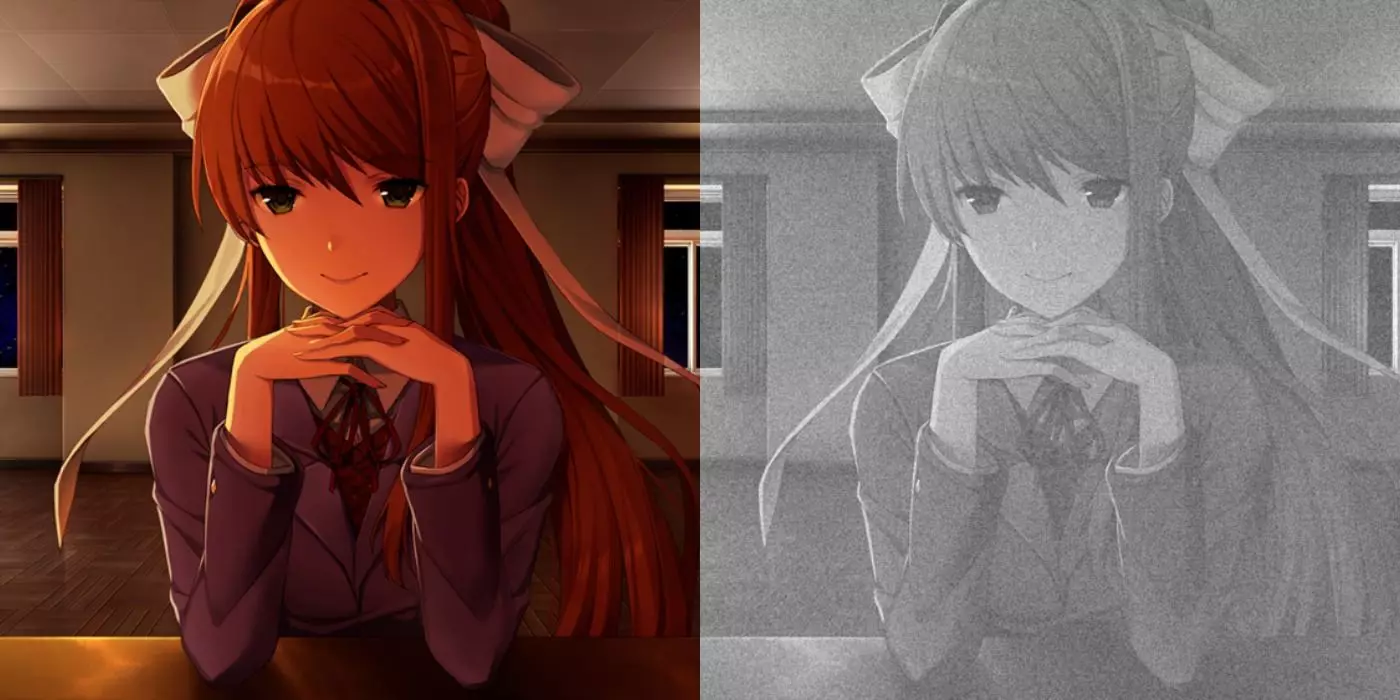 Rideta Monika de Doki Doki Literatura Klubo