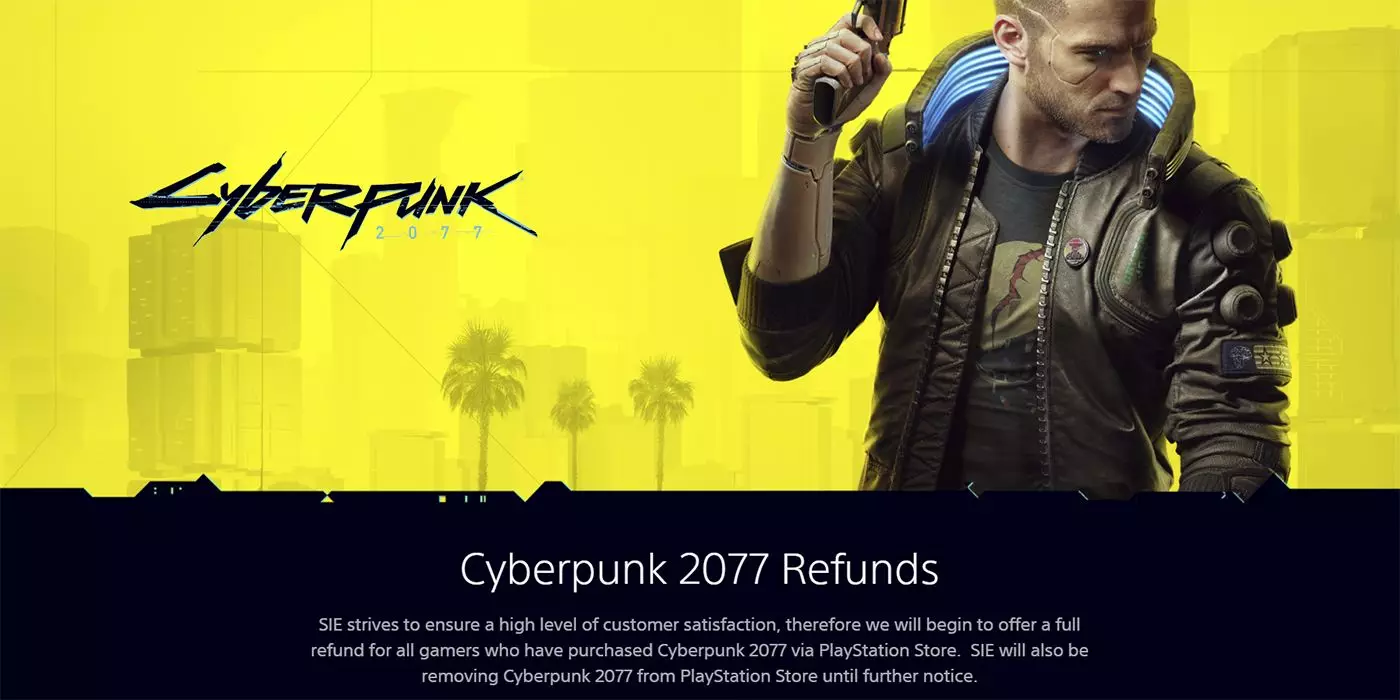 rimbursimet e dyqanit të Playstation cyberpunk 2077